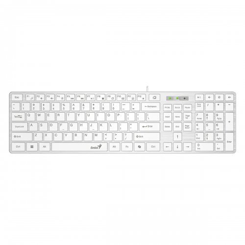 Genius клавиатура Slim Keyboard SlimStar 126 White - Copilot, Low ...