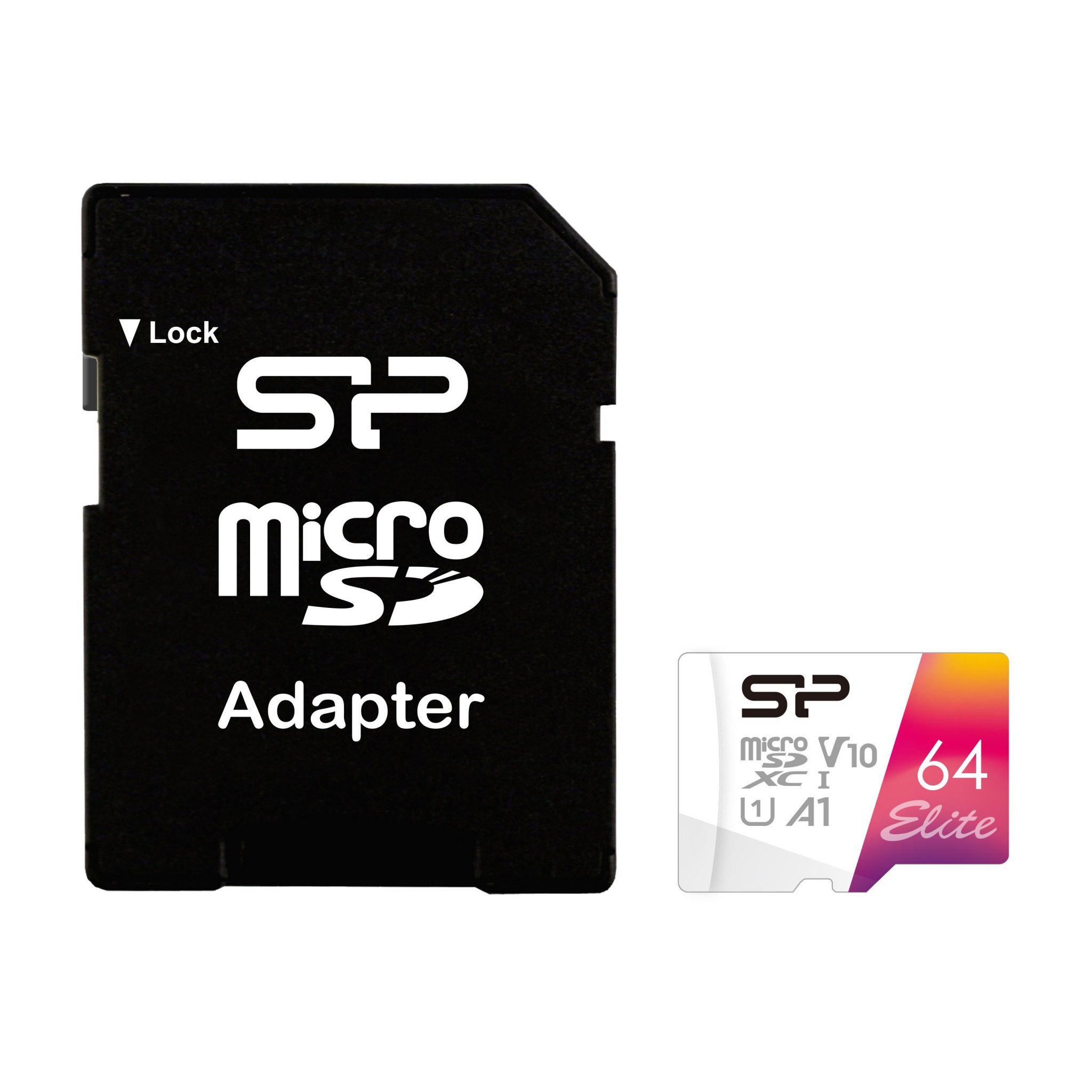 Карта памет Silicon Power Elite Colorful 64GB, microSDXC, Class 10, SD ...