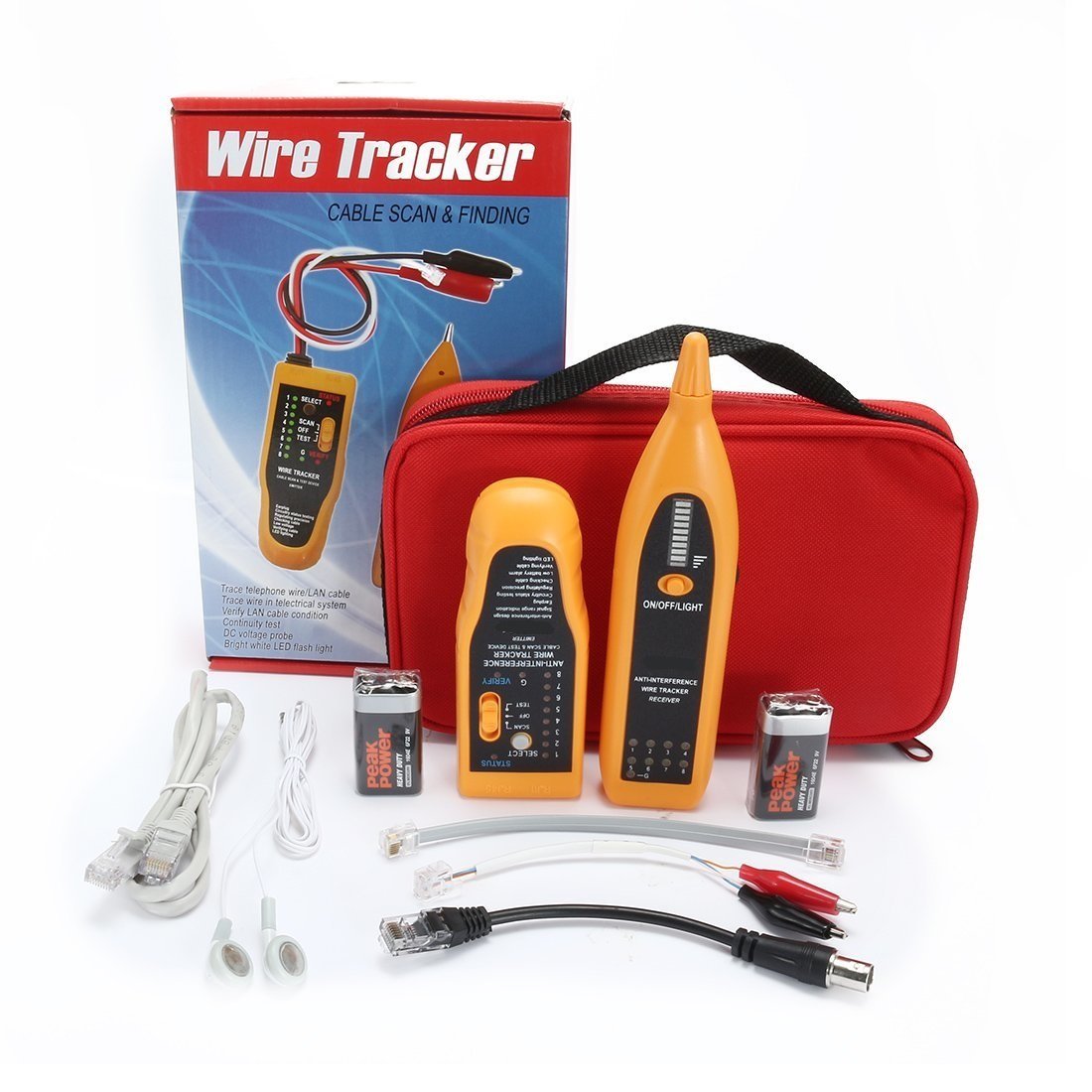 Мрежов тестер с тон генератор за LAN RJ45 и RJ11, Sound, Headphones + калъф