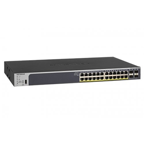 Суич Netgear GS728TP v2, 24 x 10/100/1000 Gigabit Smart switch with 4 x ...