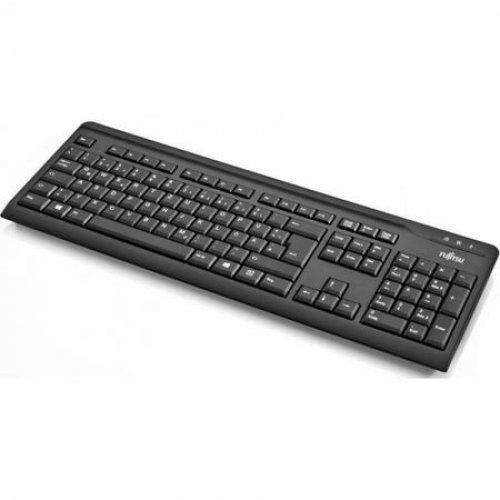 Fujitsu KB410, Черна, USB, Мултимедийна клавиатура