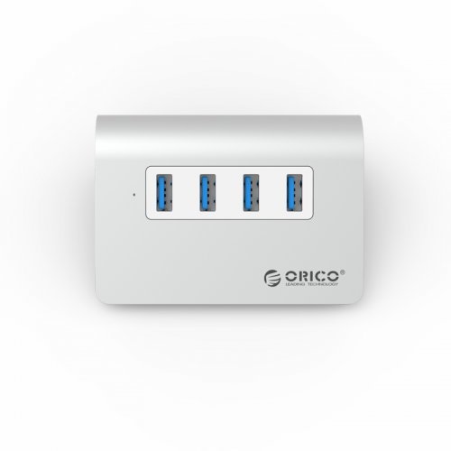 USB Hub Orico M3H4-V1-SV-BP, 4-port, Aluminium, USB3.0