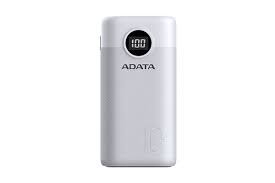 Мобилна батерия Adata P10000QCD, бял, 10000mAh (37Wh) Li-Ion, Output: 2x USB Type-A/ 1x USB Type ...
