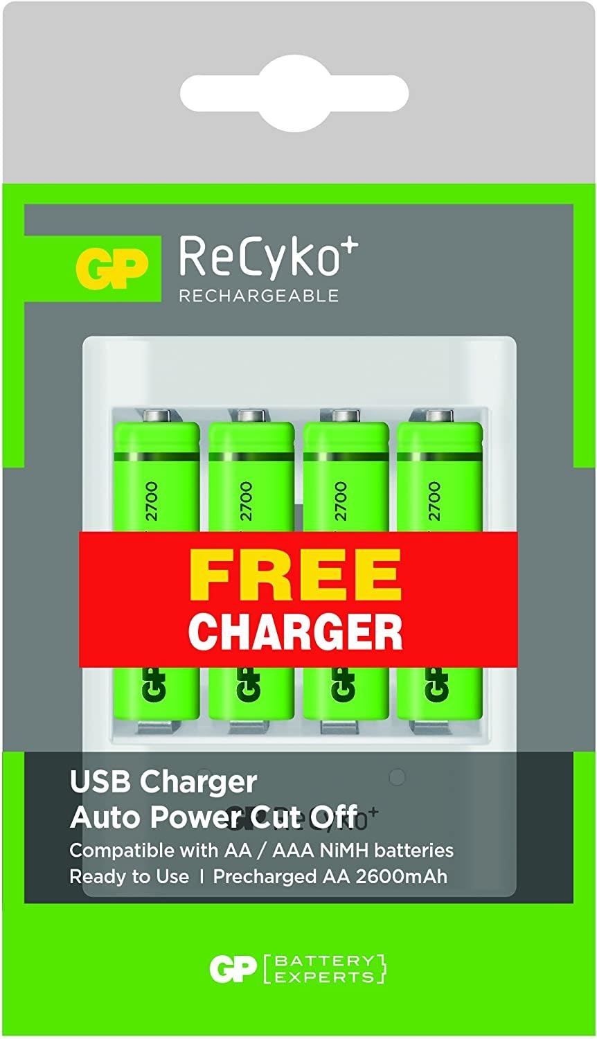 Зарядно устройство /powerbank / GP U411, micro USB, 1A, + 4 акум ...