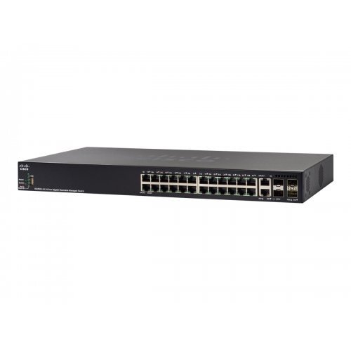 Видео суич CISCO SG350X-24P 24-port Gigabit POE Stackable Switch