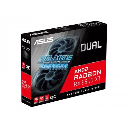 Видео карта AMD ASUS Dual Radeon RX 6500XT 4G PCI Express 4.0 HDMI 2.1 1xDP 1.4a
