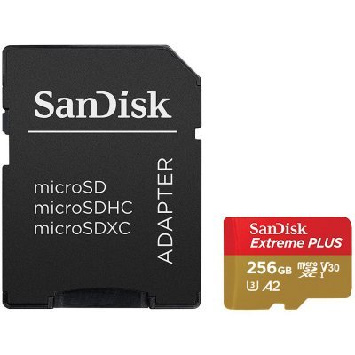 Флаш карта SDXC Micro Extreme Plus 256GB, SANDISK Class 10/UHS-I U3 ...