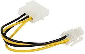 Molex to Motherboard 4-Pin P4 MB CPU Power Adapter Converter Cable