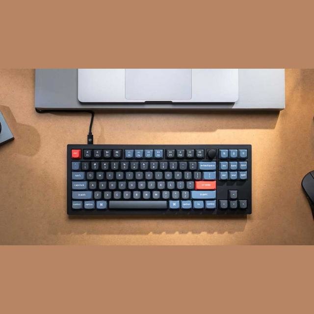 Геймърска Механична клавиатура Keychron V3 TKL Knob QMK Carbon Black ...