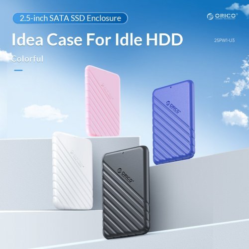 Orico кутия за диск Storage - Case - 2.5 inch USB3.0 - 25PW1-U3-BK Orico кутия за диск Storage - Case - 2.5 inch USB3.0 - 25PW1-U3-BK
