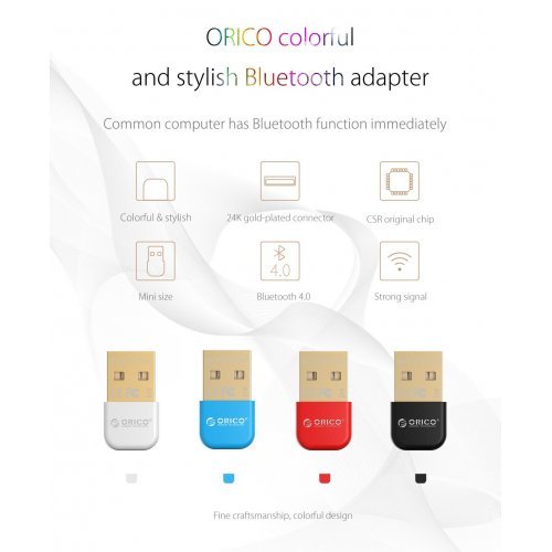Orico BTA-403-BK Bluetooth 4.0 USB2.0, блутут адаптер, black