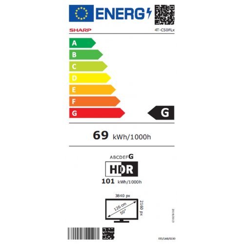 Телевизор Sharp 50FL1EA, 50" LED Android TV, 4K Ultra HD 3840x2160 ...