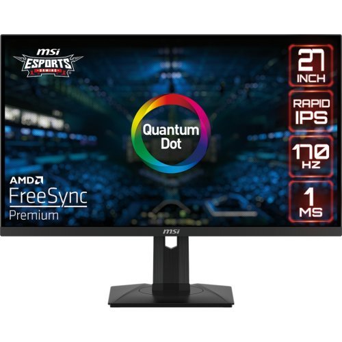 Монитор MSI G272QPF, 27", Rapid IPS, 1ms, 170Hz, 2560x1440, HDR Ready ...