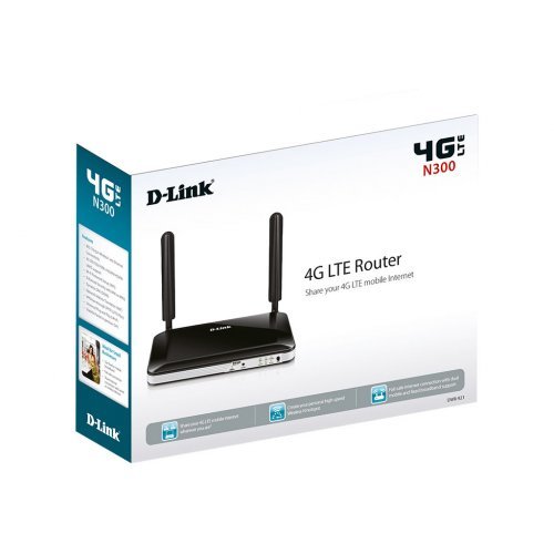 Безжичен рутер D-LINK DWR-921/E 4G Wireless LTE Router 4x FE LAN 1x FE ...