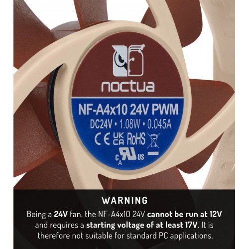 Вентилатор Noctua NF-A4x10-24V-PWM 24V Fan 40x40x10mm 4200-5000rpm