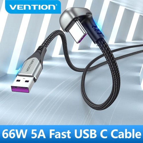Vention Кабел Usb 3 1 Type C Usb 2 0 Am 1 5m Black U Shaped