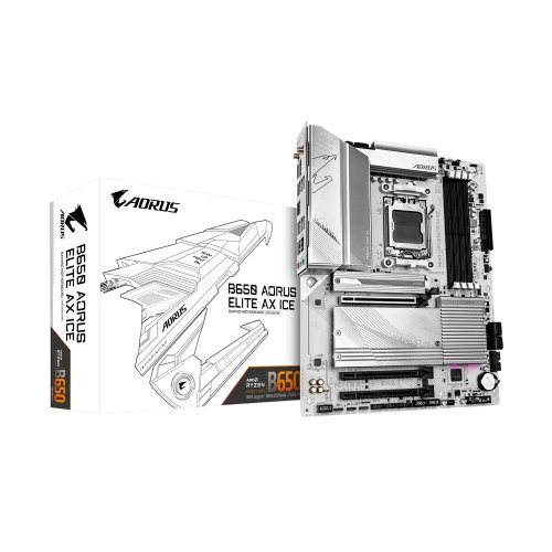 Дънна платка Gigabyte B650 A ELITE AX ICE, AM5, AMD B650, 4x DDR5, ATX ...