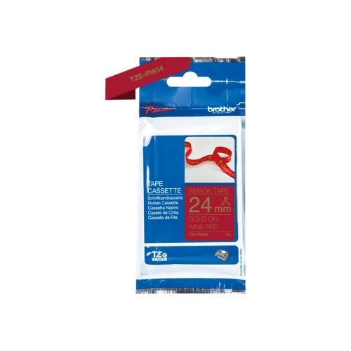 BROTHER P-Touch 24mm wind red/gold ribbon tape