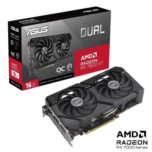 Видео карта AMD ASUS Radeon RX 7600 XT 16GB GDDR6 Dual OC