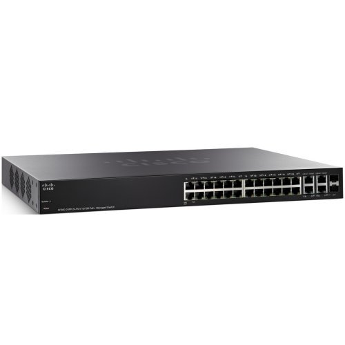Cisco SF300-24PP-K9-EU, 24-port 10/100 PoE+ Managed Switch w/Gigabit ...