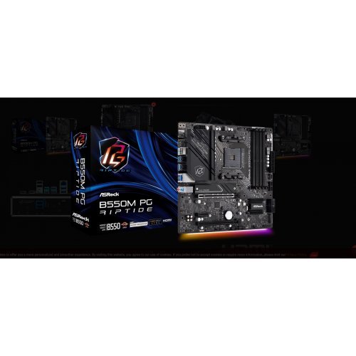 Дънна платка ASRock B550M PG RIPTIDE, AM4, AMD B550, 4x DDR4, mATX