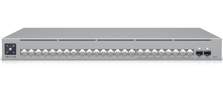Суич Ubiquiti 24-port, Layer 3 Etherlighting switch with 2.5 GbE, 8x 2. ...