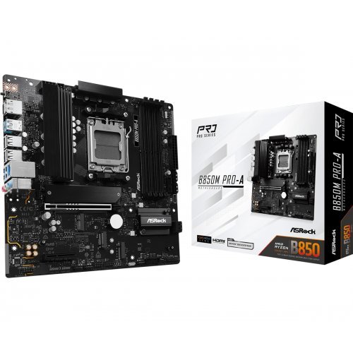 Дънна платка ASRock B850M PRO-A, AM5, AMD B850, 4x DDR5, mATX